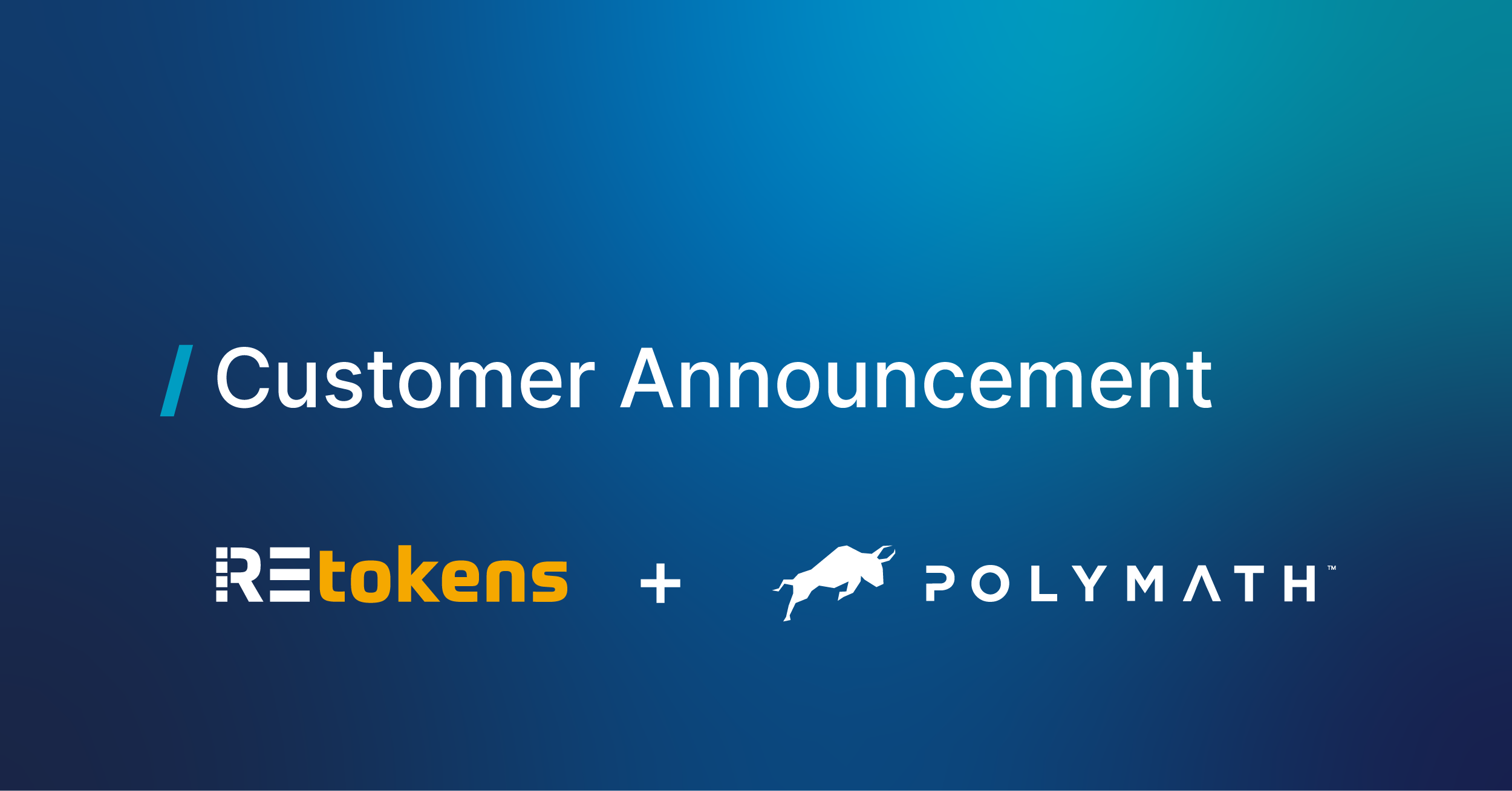 Customer Story > Unlocking the Future of Real Estate Investment: REtokens partners with Polymath